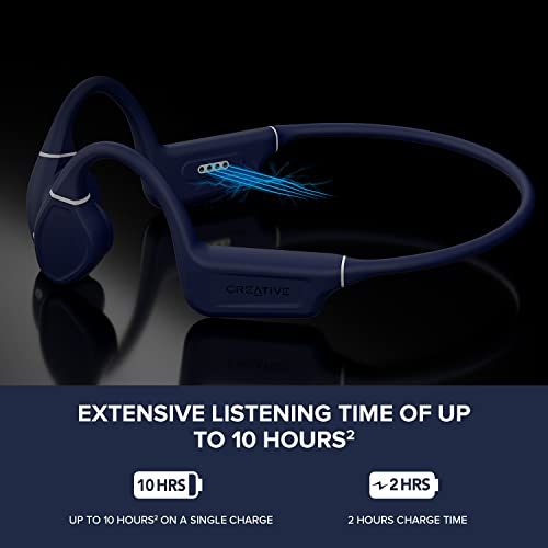 Creative Outlier Free Pro Wireless Bone Conduction Headphones with Bluetooth 5.3 and IPX8 Waterproof, Built-in 8GB MP3, Multipoint connectivity, Up to 8 Hours of Battery Life, Built-in Mic