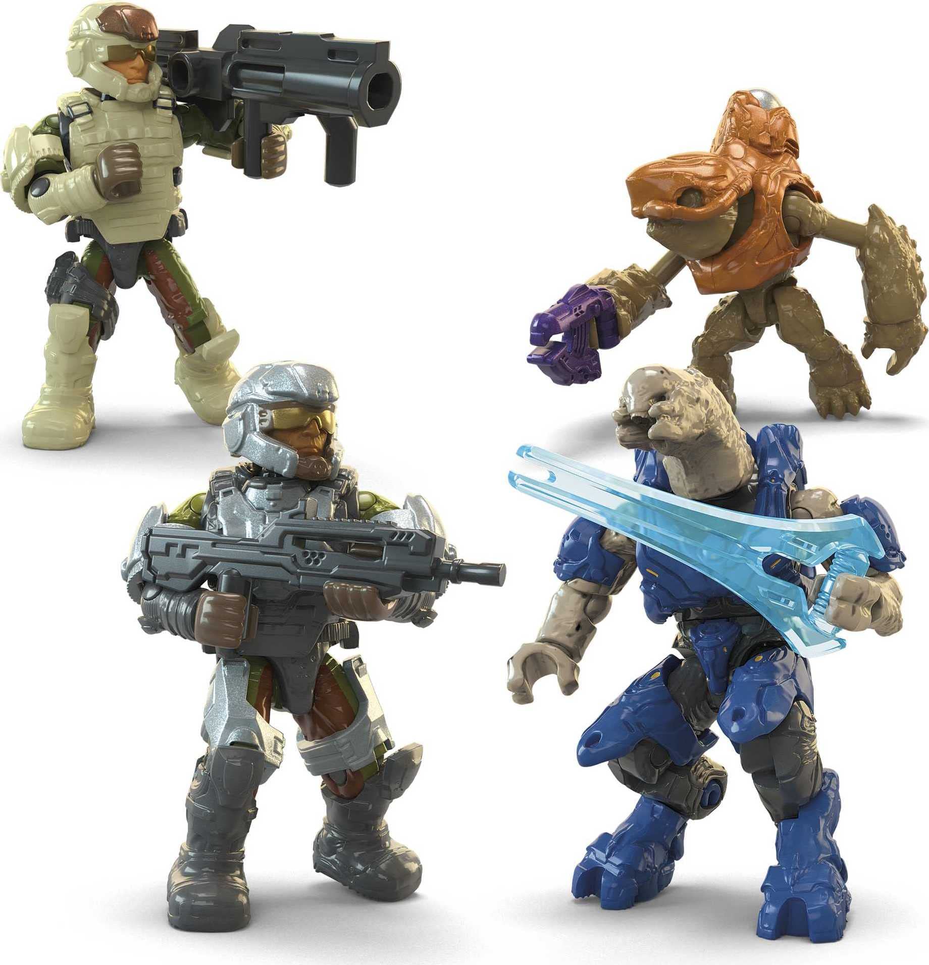 MEGA Halo Toy Building Sets, Ghost of Requiem with 135 Pieces, 4 Micro Action Figures and Accessories, for Collectors