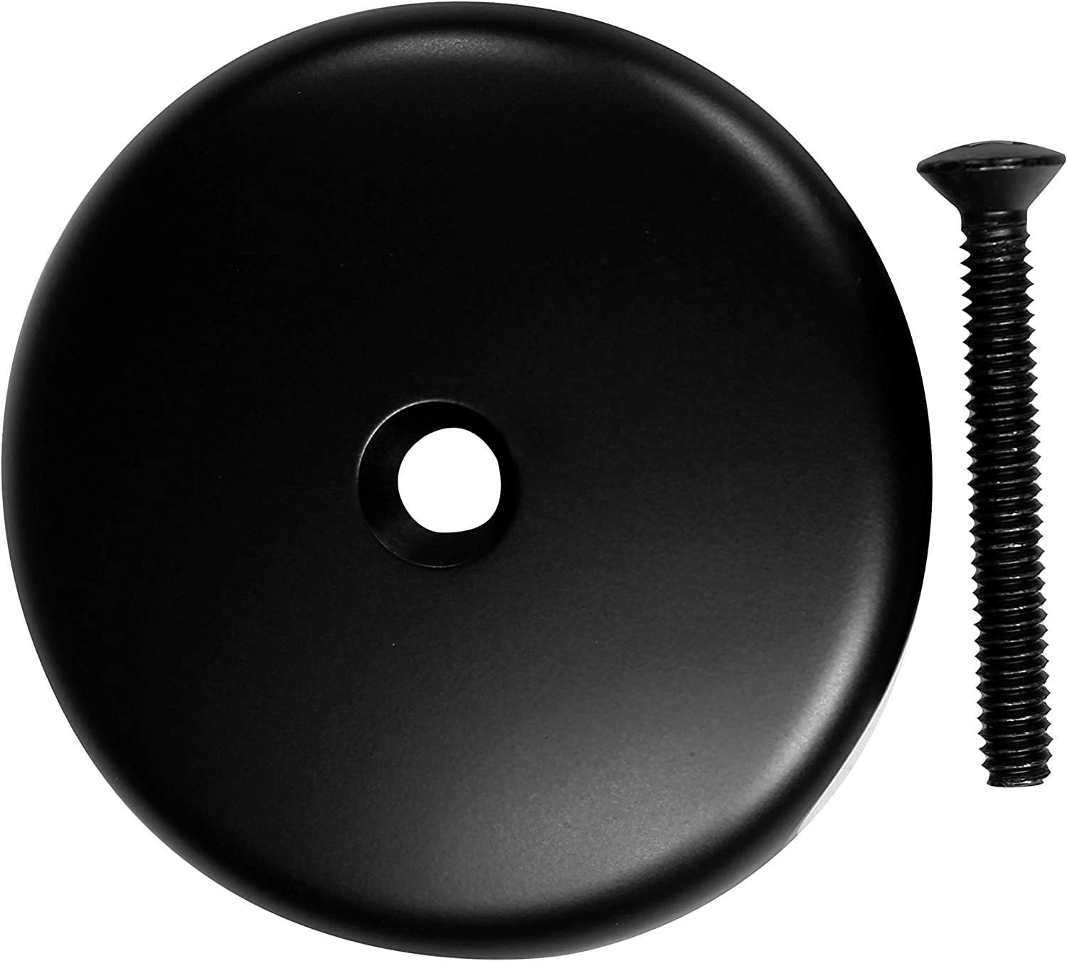 Westbrass A49721-62 1-1/2" Bath Waste & Overflow Assembly with Pull Drain Stopper and One-Hole Faceplate Top Elbow-SCH. 40 PVC, 1-Pack, Matte Black