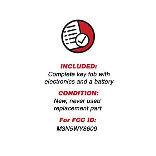 KeylessOption Keyless Entry Car Remote Start Smart Key Fob for Ford Lincoln M3N5WY8609 (Pack of 2)