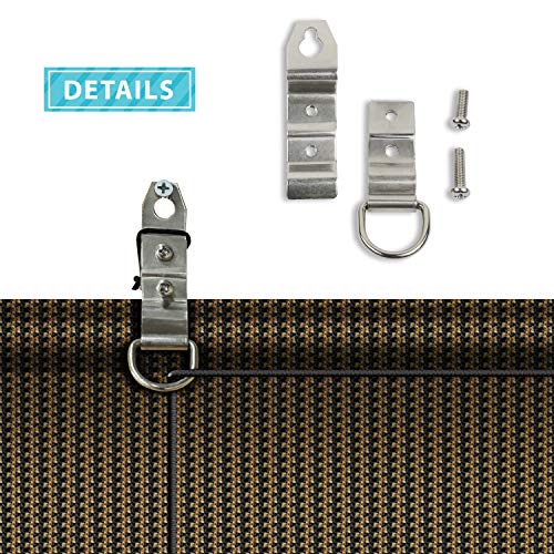 Coarbor Outdoor Roll up Shades Blinds for Porch Patio Shade Exterior Roller Shade Privacy Shade Screen for Deck Pergola Gazebo Brown 8'W x 6'H