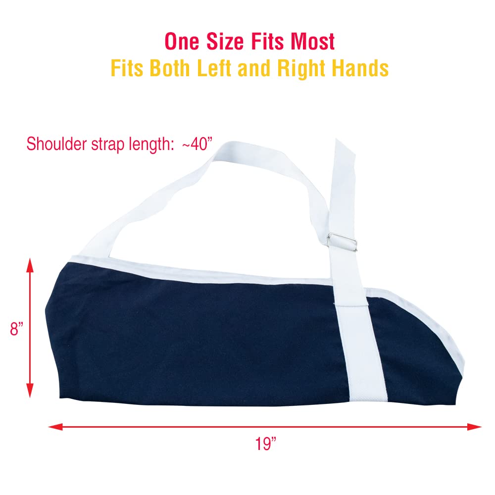 Arm Sling Shoulder Support Broken Arm Adjustable Shoulder Immobilizer Reduce Cervical Strain Wrist Injury Elbow Surgery Fractured Bones Unisex Breathable Left and Right Hand - Sago Health Care