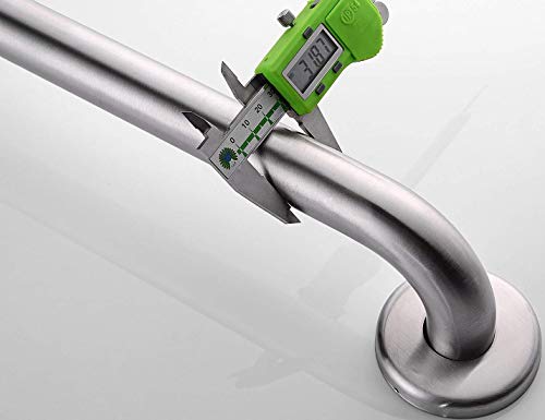 BRIGHT SHOWERS Stainless Steel Slide Bar Grab Rail Set Ada Compliant Includes Handheld Shower Head and 69-Inch Hose (Brushed Nickel)