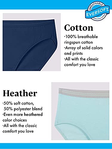 Fruit Of The Loom Women's 6 Pack Comfort Covered Cotton Hipster Panties, Assorted, 5