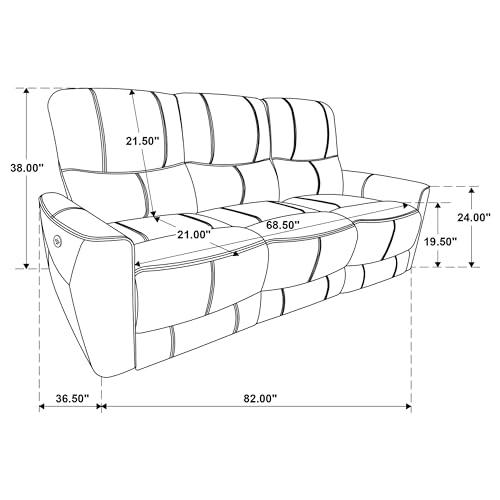 Coaster Home Furnishings Greenfield Upholstered Power Reclining Sofa Ivory