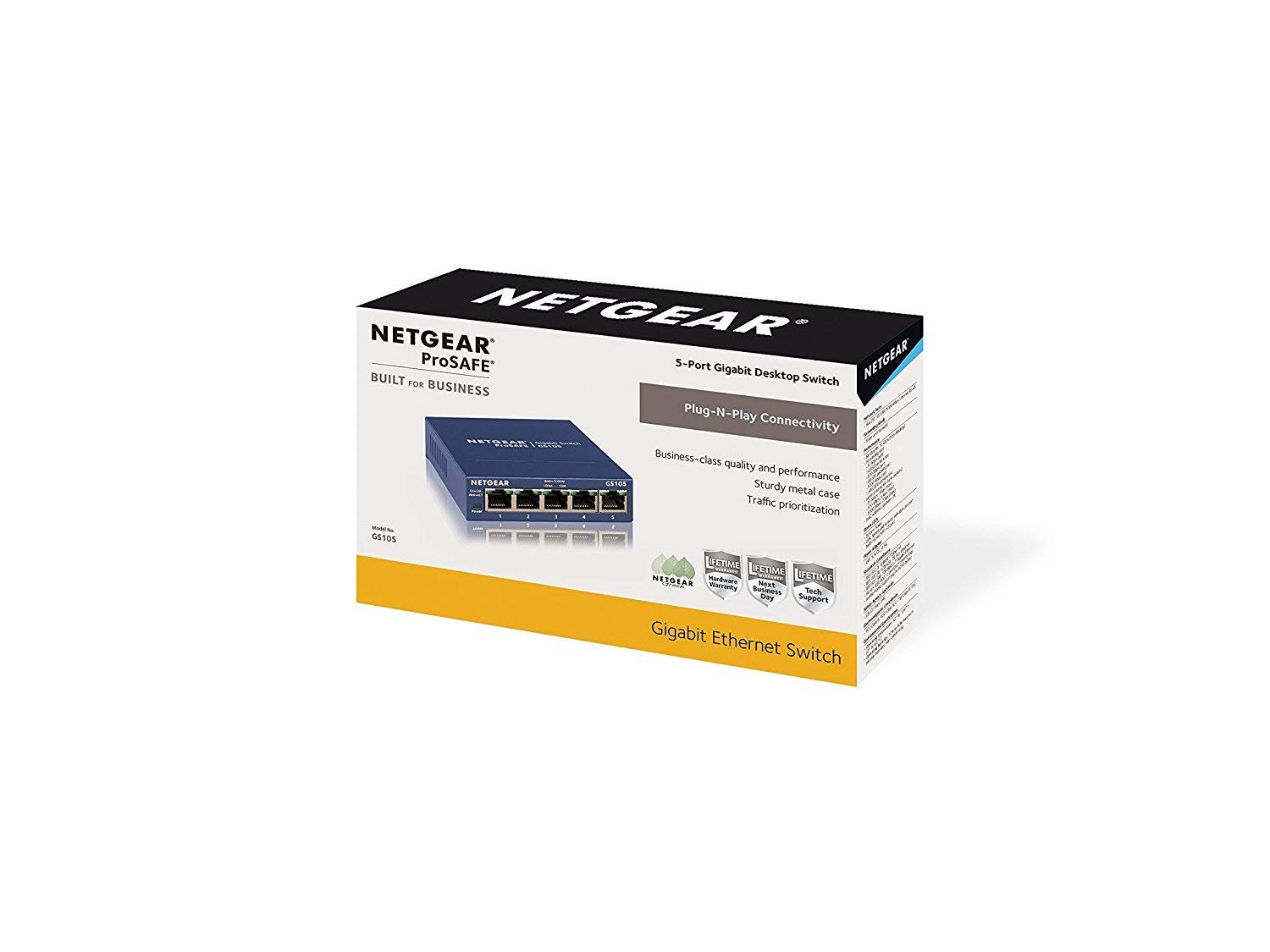 Netgear Prosafe Gs105 Ethernet Switch - 5 X 10/100/1000base-t