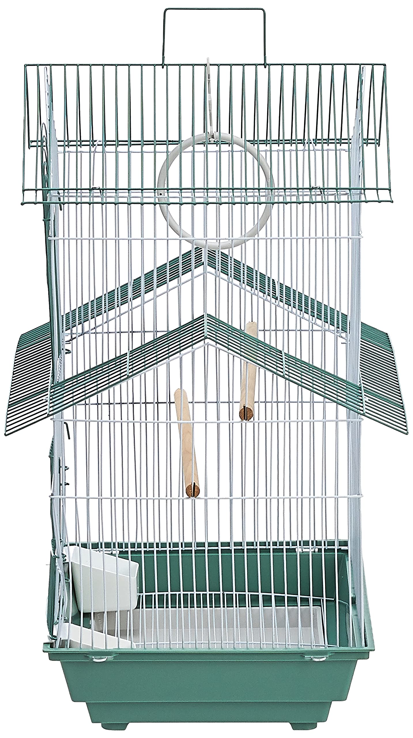 Prevue Hendryx SP1720-4 Shanghai Parakeet Cage, Green and White