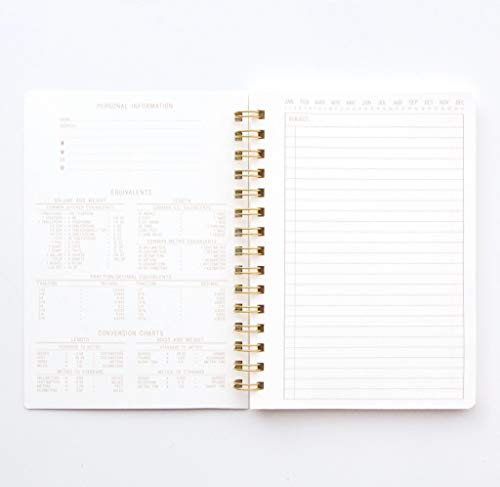 DesignWorks Ink A5 6" x 8.25" Juniper Green Textured Paper Notebook Journal with Gold Accents, Lined Pages, and Durable Spiral Binding for Work, Writing, Journaling