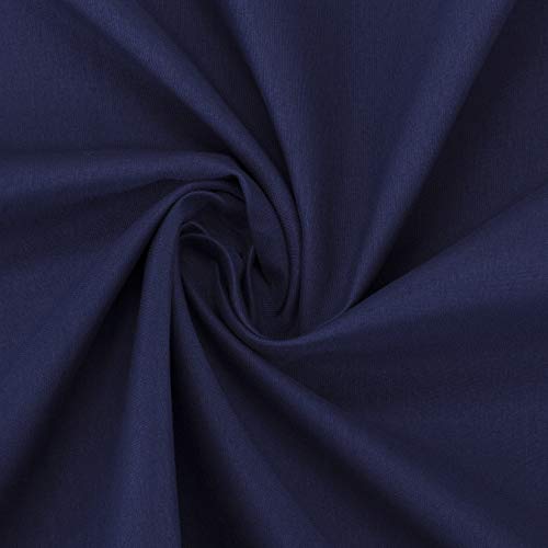 Home Collection 2 Panels 100% Blackout Curtain Set Solid Color with Rod Pocket Short Tier Drapes for Kitchen, Dinning Room, Bathroom, Bedroom,Living Room Window New (58” Wide X 23” Long, Navy Blue)
