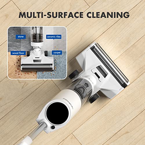 Neakasa Powersrub 2 Cordless Wet Dry Vacuum 3 in 1 Floor Cleaner and Mop One-Step Cleaning for Hard Floors and Carpet with Self-Cleaning System and HD Display Ideal for Daily Messes and Pet Hair