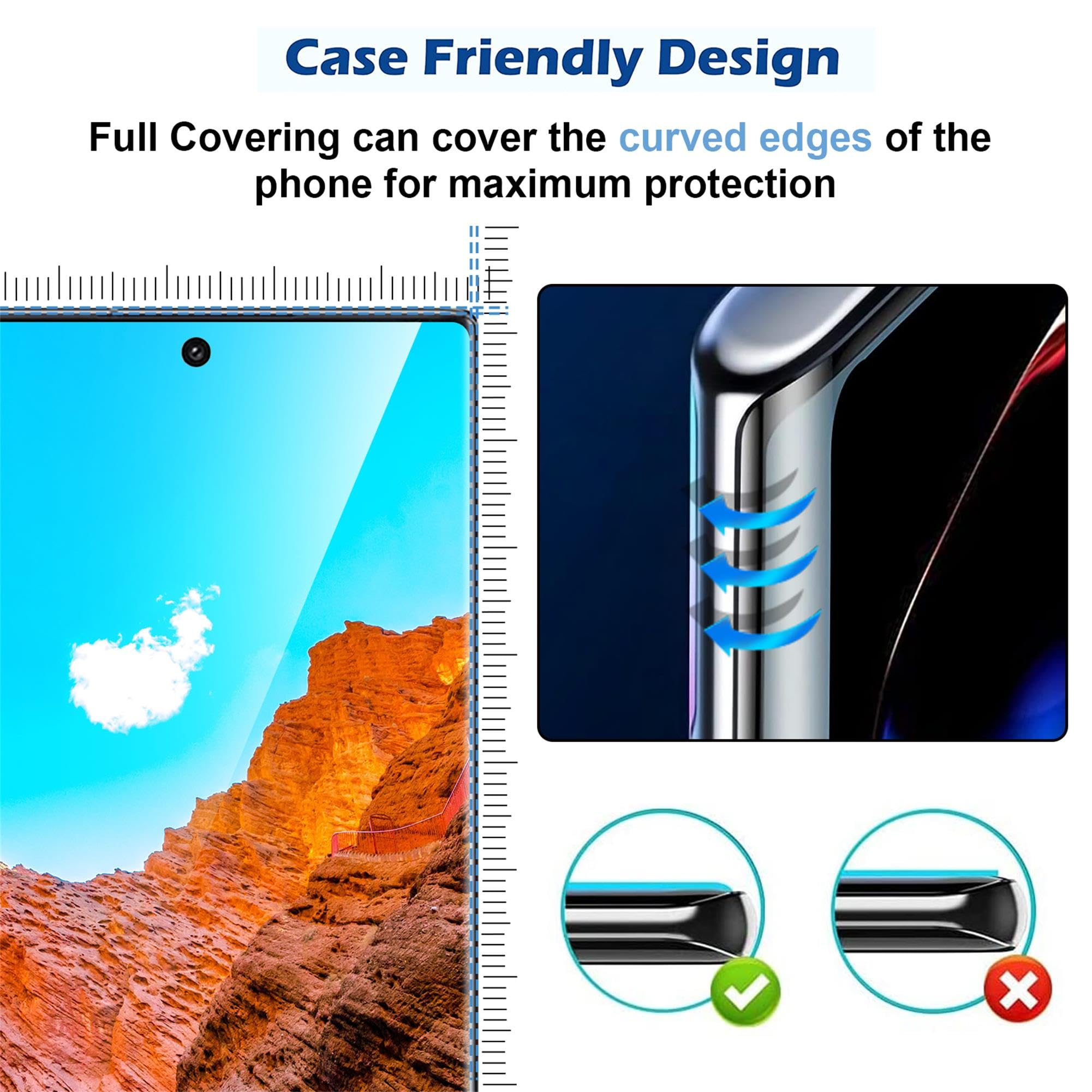 Arshek [2+2 Pack] Screen Protector for Samsung Galaxy S20/S20 5G, 9H Tempered Glass, Ultrasonic Fingerprint Compatible,3D Curved, HD Clear, Bubble-Free for Galaxy S20 Glass Screen Protector