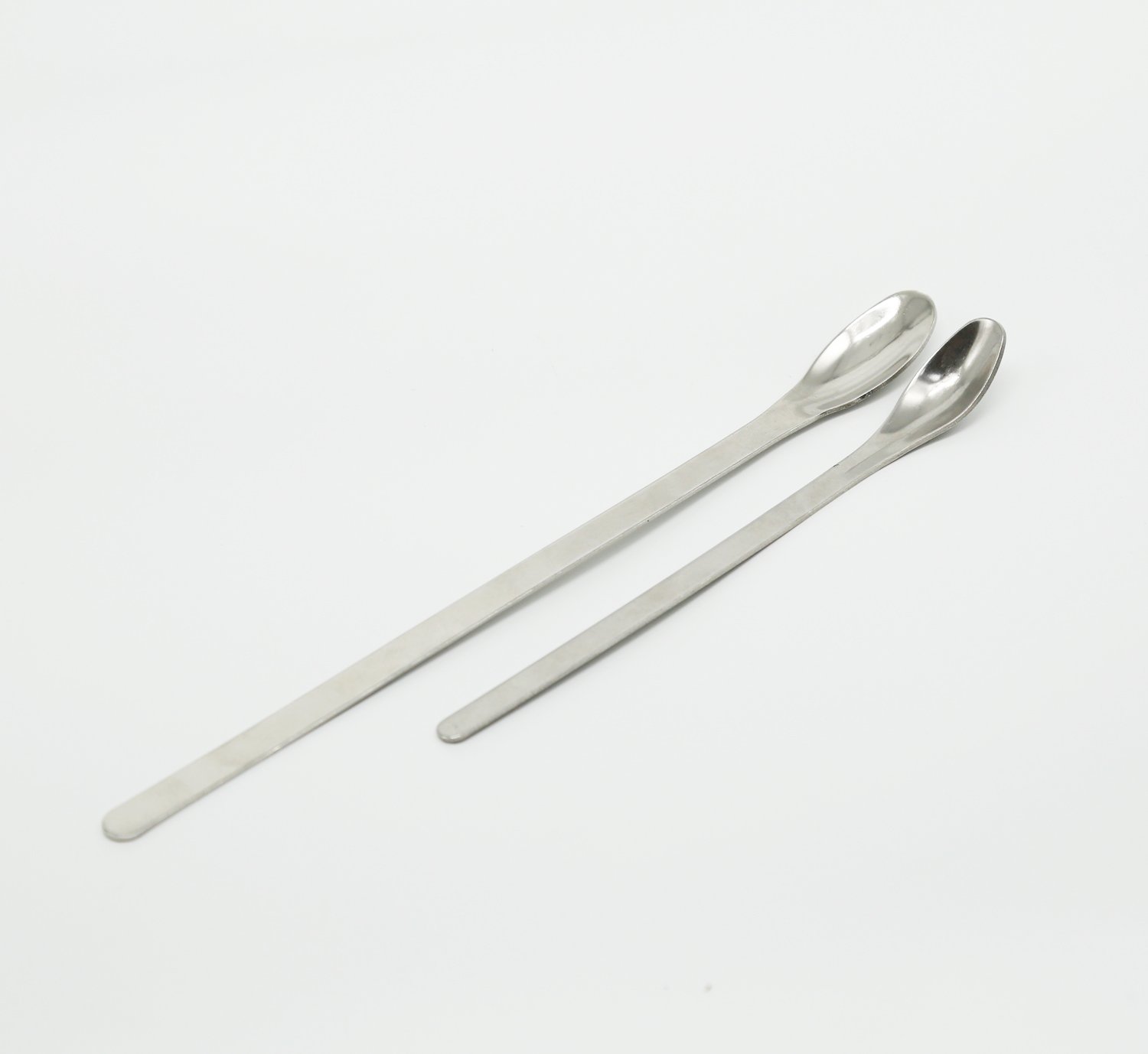Stainless Steel Micro Scoop Reagent Lab Sampling Spoon Lab Spatulas Scoop Bar Spoon Medical Pharmacy Mini Micro Spoon Scoop 2Pcs for 22cm 2 Pcs for 16cm