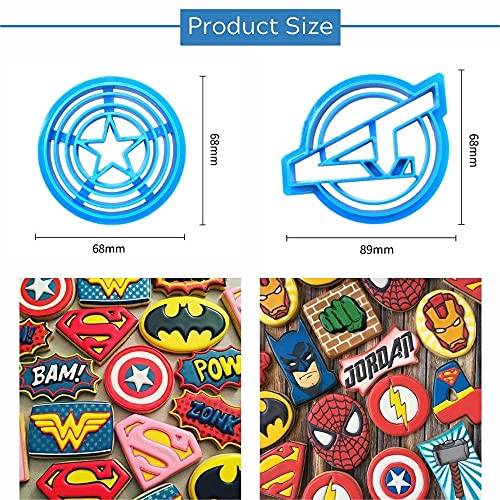 Crethinkaty Plastic Cookie Cutters,6 Pieces Fondant Cutter Set,Cartoon Biscuit Cutter,Cartoon Cookie Impression Cutter,Sugar Craft Cake Decoration