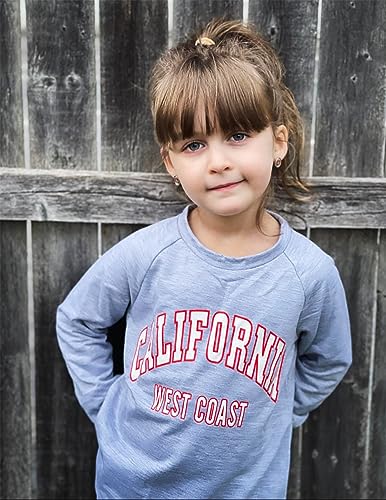 Arshiner Sweatshirts Crewneck Pullover Letter Print Shirts Tops Grey for 5-6 Years