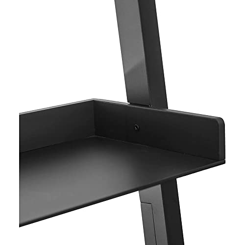 Kiera Grace Modern 5-Tier Wood Ladder Bookshelf, Black