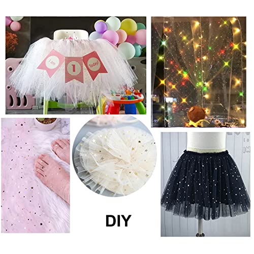 Glitter Tulle Fabric Rolls, 6β by 50 Yards (150FT) Sparkling Tulle Spool Ribbon Sequin Tulle Netting Fabric for Tutu Skirt Wedding Birthday Baby Shower Bows Party Decoration (Grey)