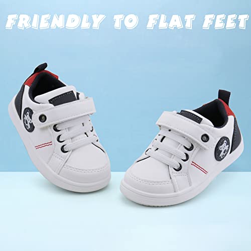 brooman Baby First Walking Orthotic Friendly Shoes (6-12 Months,White Navy)