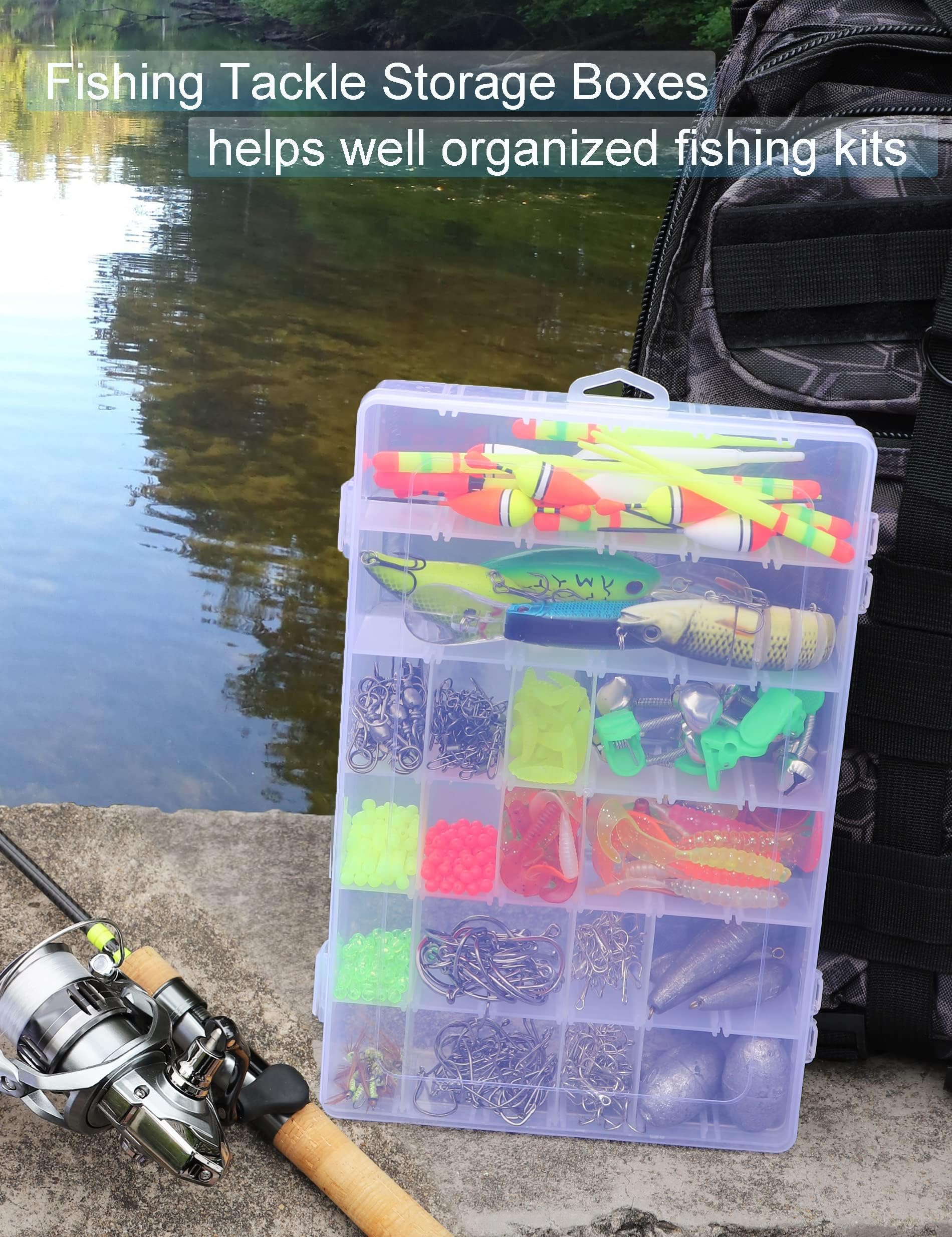 Beoccudo Tackle Box Organizer Box Bead Storage Plastic Organizer Bead Box 3600 Tackle Box Bead Containers for Organizing