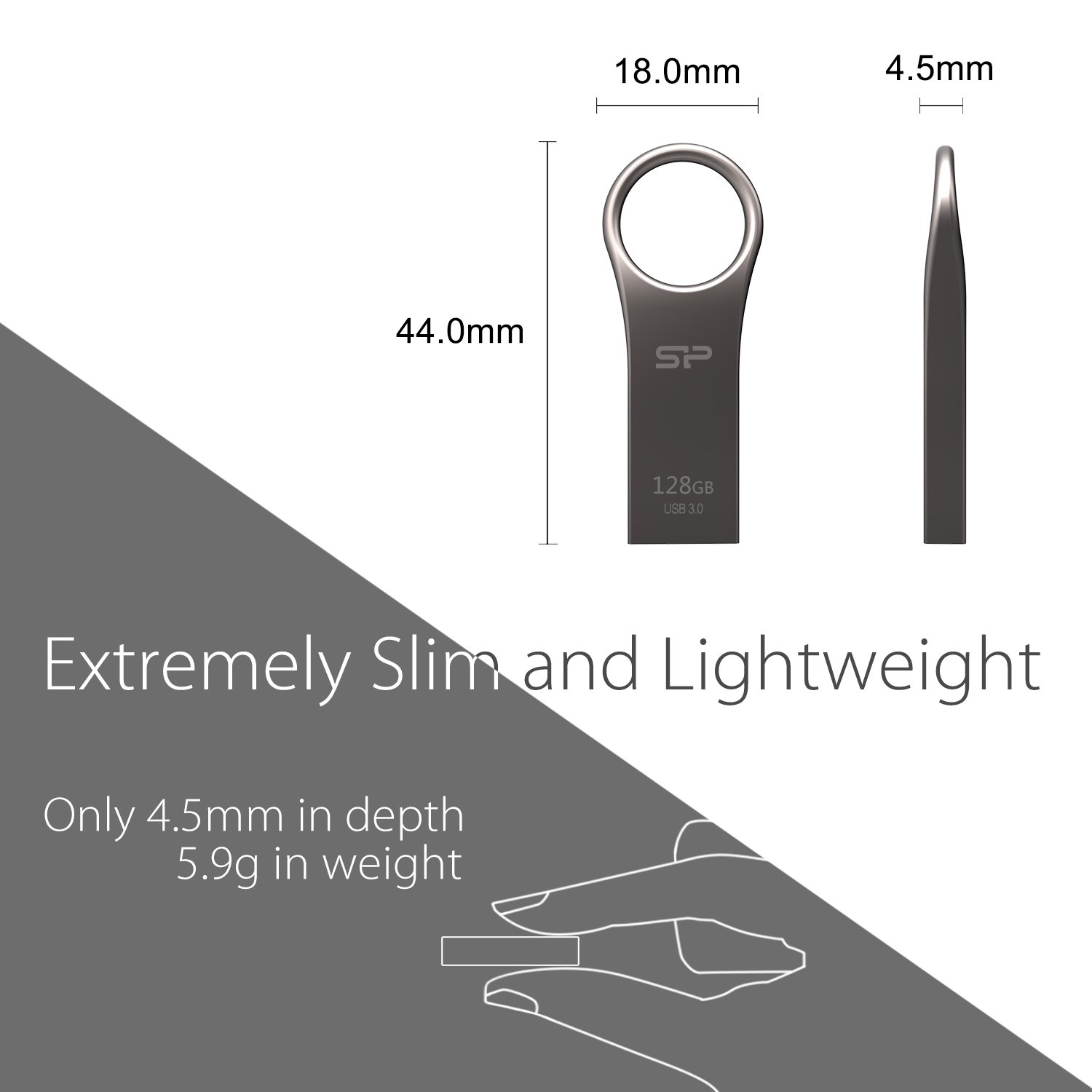 Silicon Power 128GB Jewel J80 USB 3.0 Flash Drive (J80)