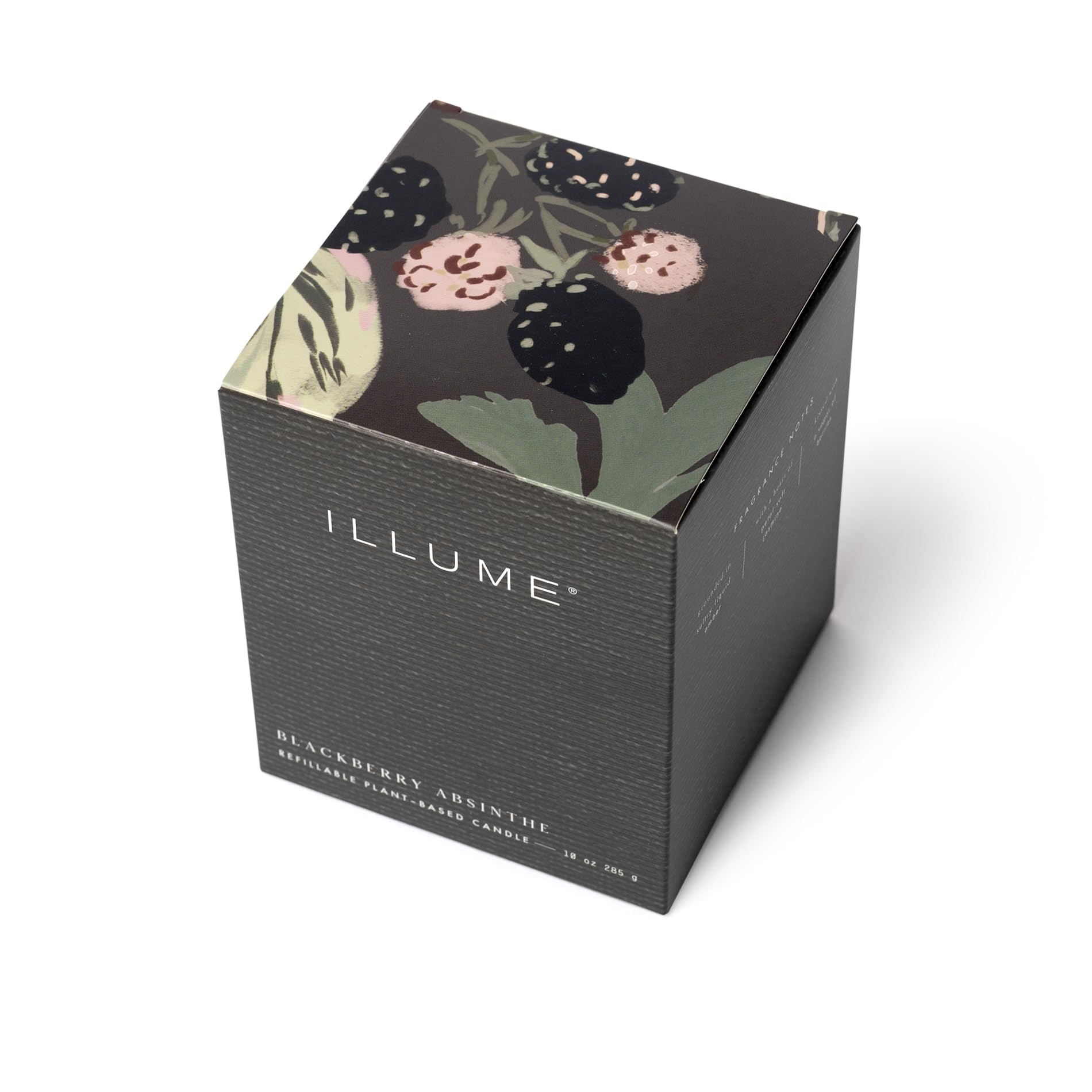 Illume Beautifully Done Essentials BlackBerry Absinthe Boxed Glass Scented Soy Candle