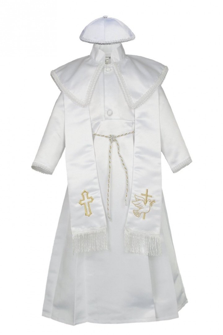 Unotux Baby Boy Christening Baptism Gown Gold Outfit Dove Cross Church Hat 0-30M (0:(0-6 Months))