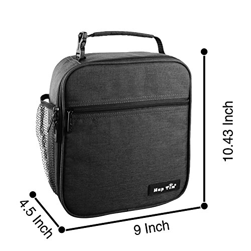 Hap Tim Insulated Lunch Box for Men, Reusable Lunch Bag for Women, Spacious Lunchbox Adult, Dark grey (18654-DG)