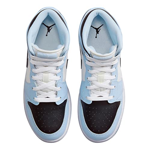 Nike Kids Air Jordan 1 Retro High OG GS Basketball Shoe, Ice Blue/Black Sail-white, 7 Big Kid