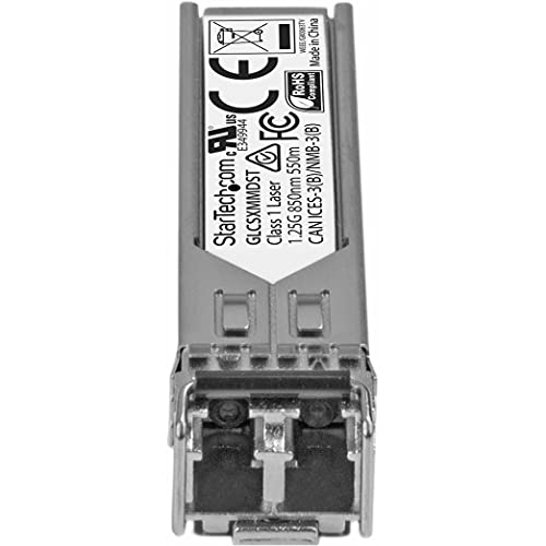 StarTech.com Cisco GLC-SX-MMD Compatible SFP Module - 1000BASE-SX - 1GbE Multimode Fiber MMF Optic Transceiver - 1GbE SFP - LC 550m - 850nm - DDM Cisco Firepower, ASR920, IE2000 (GLCSXMMDST)