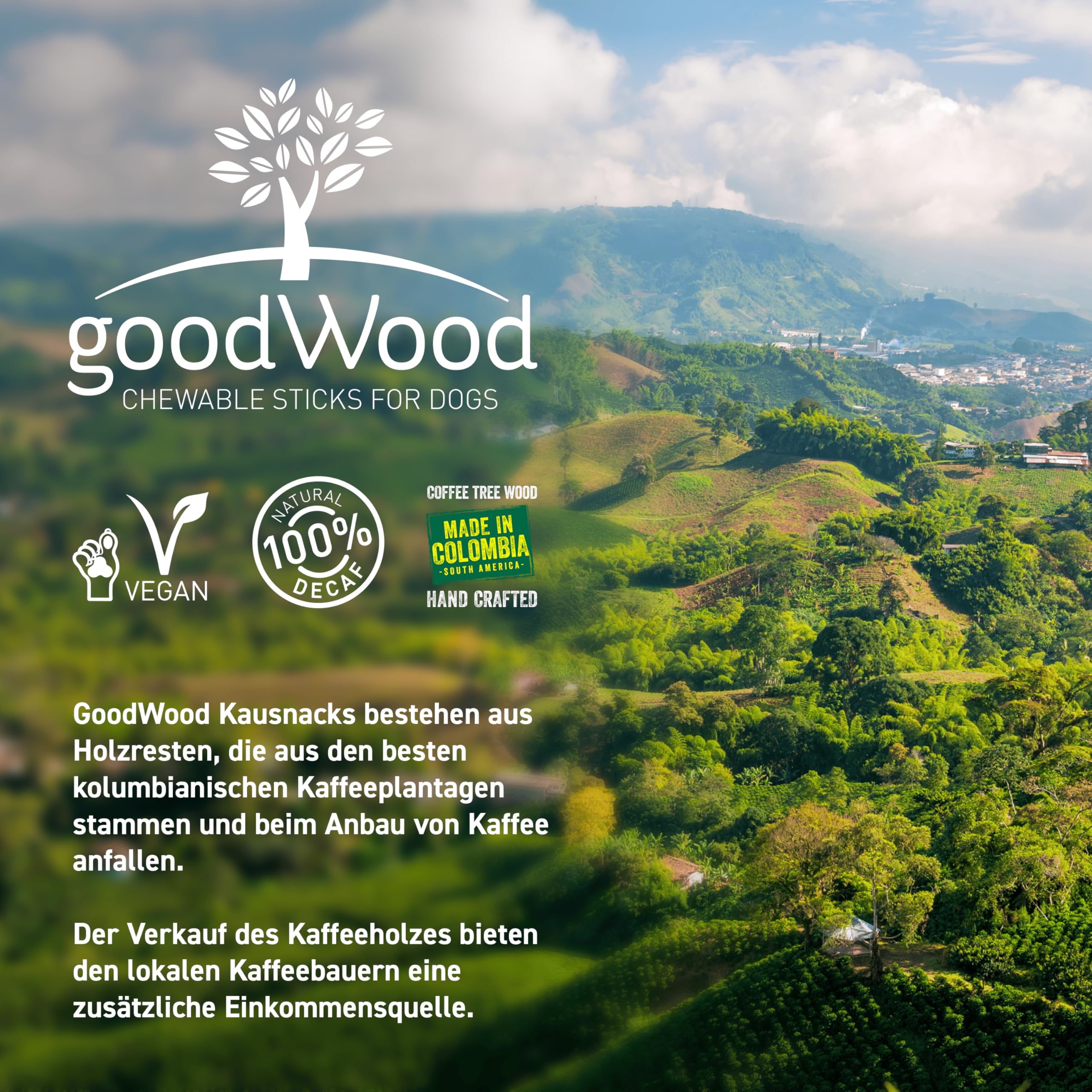 GoodWood Coffee Tree Wood - Chewable Stick Medium, 200 g