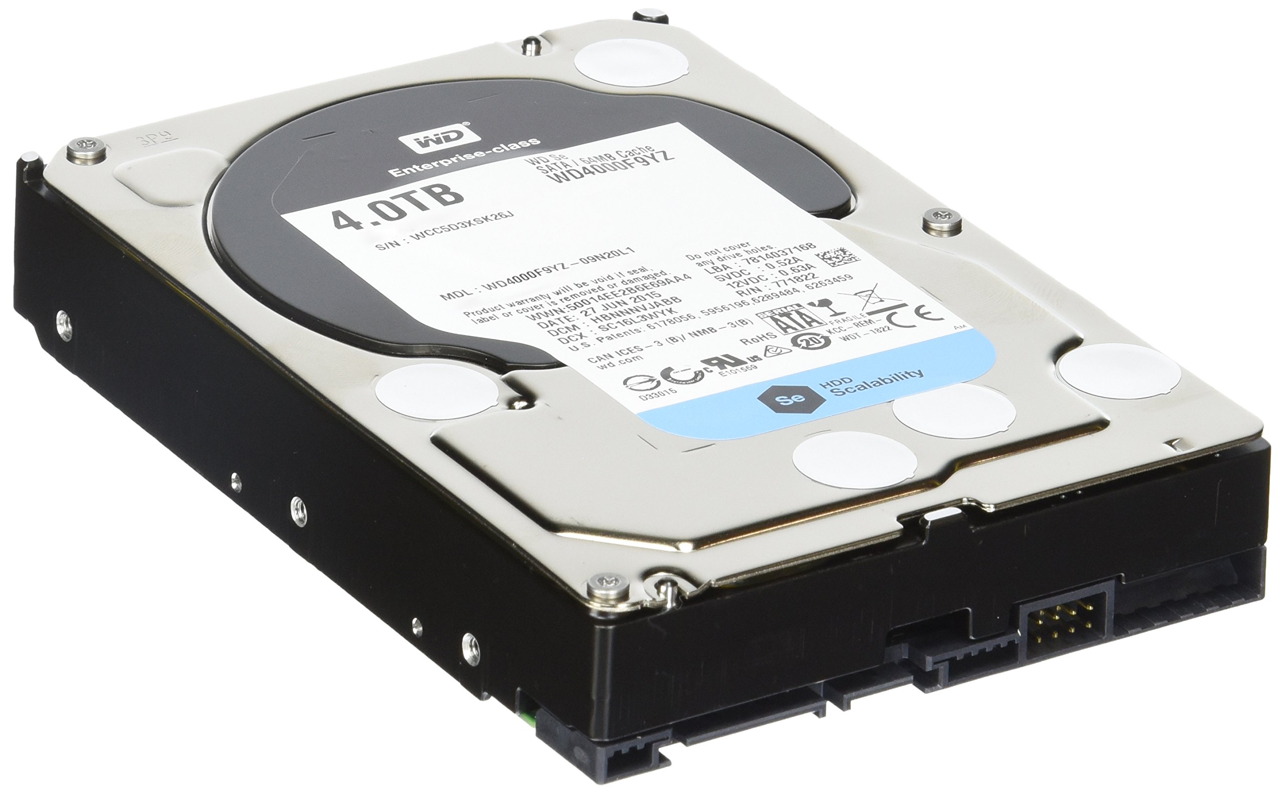 WD SE 4TB Datacenter Hard Disk Drive - 7200 RPM SATA 6 Gb/s 64MB Cache 3.5 Inch - WD4000F9YZ