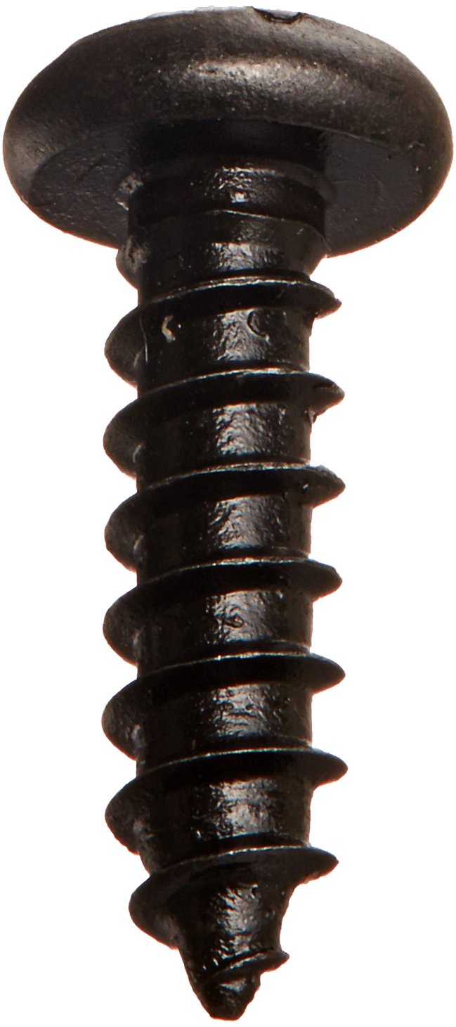 Small Parts 0608APPB Steel Sheet Metal Screw, Black Oxide Finish, Pan Head, Phillips Drive, Type A, #6-18 Thread Size, 1/2" Length (Pack of 100)