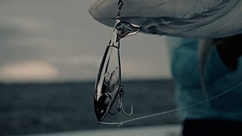 Berkley Choppo Saltwater Fishing Hard Bait, Black Chrome, 120mm - 1 oz