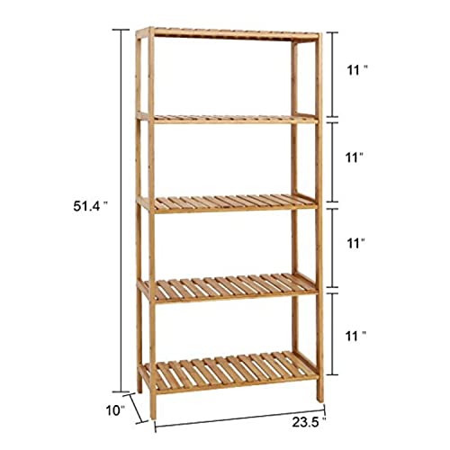 KINBOR BABY Kinborbaby Storage Shelf Bamboo Shelf - Bathroom Shelf, Bamboo Shelf, Bamboo Bookshelf, Bathroom Rack