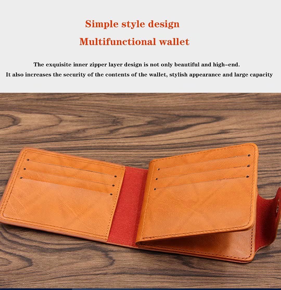 Men's Novelty US 100 Dollar Wallet,Billfold Safe Purse With Magnetic Buckle(Brown)