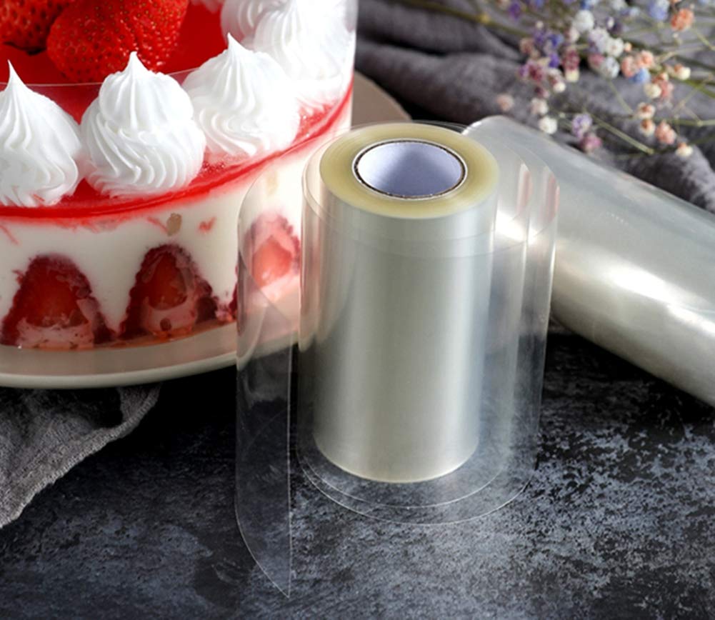 Cake Collar, 2Pack Transparent Mousse Cake Rolls, ACETATE ROLLS,3.15in×3.94in(JYNHOOR) Transparent Mousse Cake Acetate Sheets for Chocolate Mousse Baking,Cake Decorating