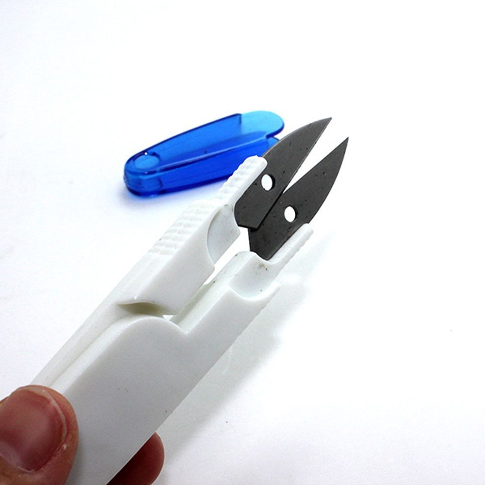 CJESLNA 1 X Thread Cutter Scissors Clipper Snips&Safety Cover for Cross-stitch Embroidery Random Color