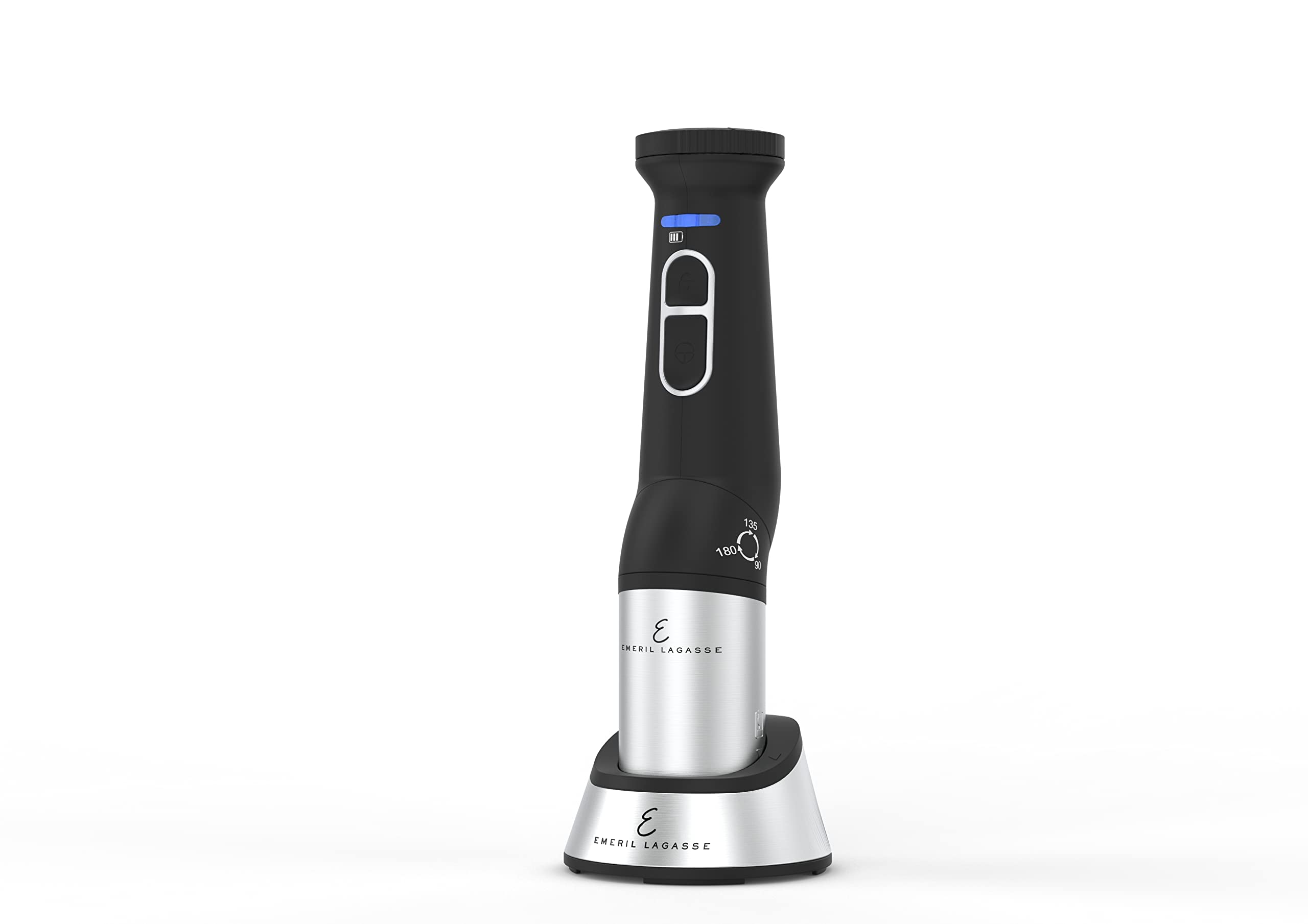 Emeril Everyday Blender & Beyond Immersion Hand Blender, Cordless with Charging Station, Whisk and Double Beater Included.