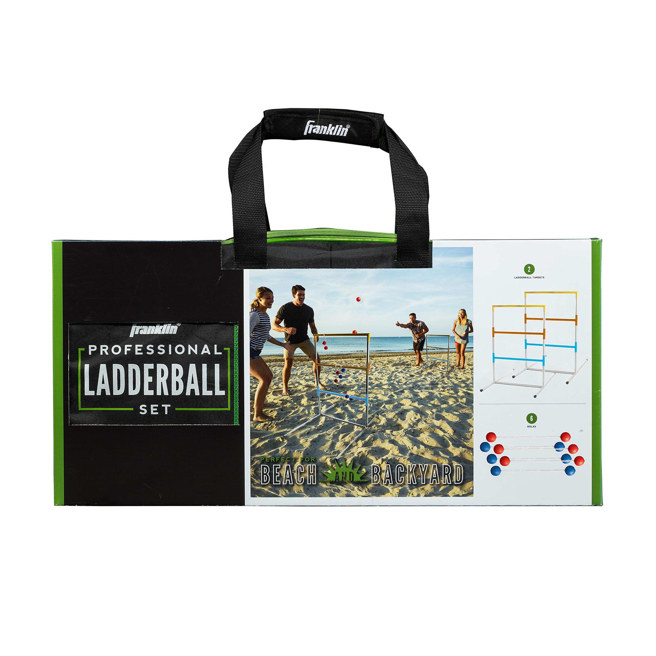 Franklin Sports Professional Ladder Ball Set – Steel Construction – Ladder Golf – Outdoor Lawn Games – Beach Games