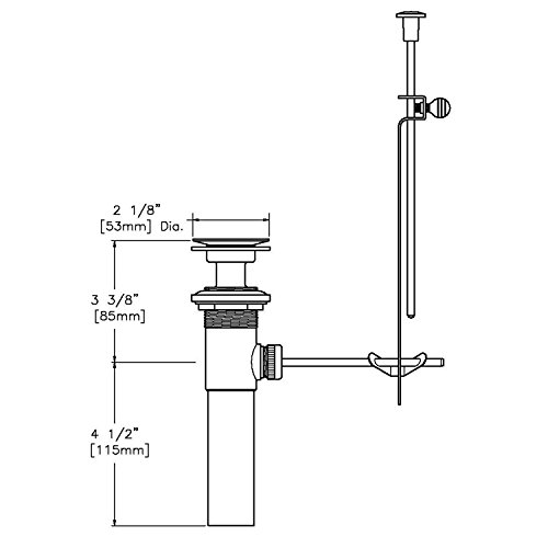 Builders Shoppe 2320TB Bathroom Faucet Vanity Sink Plastic Pop-Up Drain Assembly with Overflow Oil Rubbed Bronze Finish