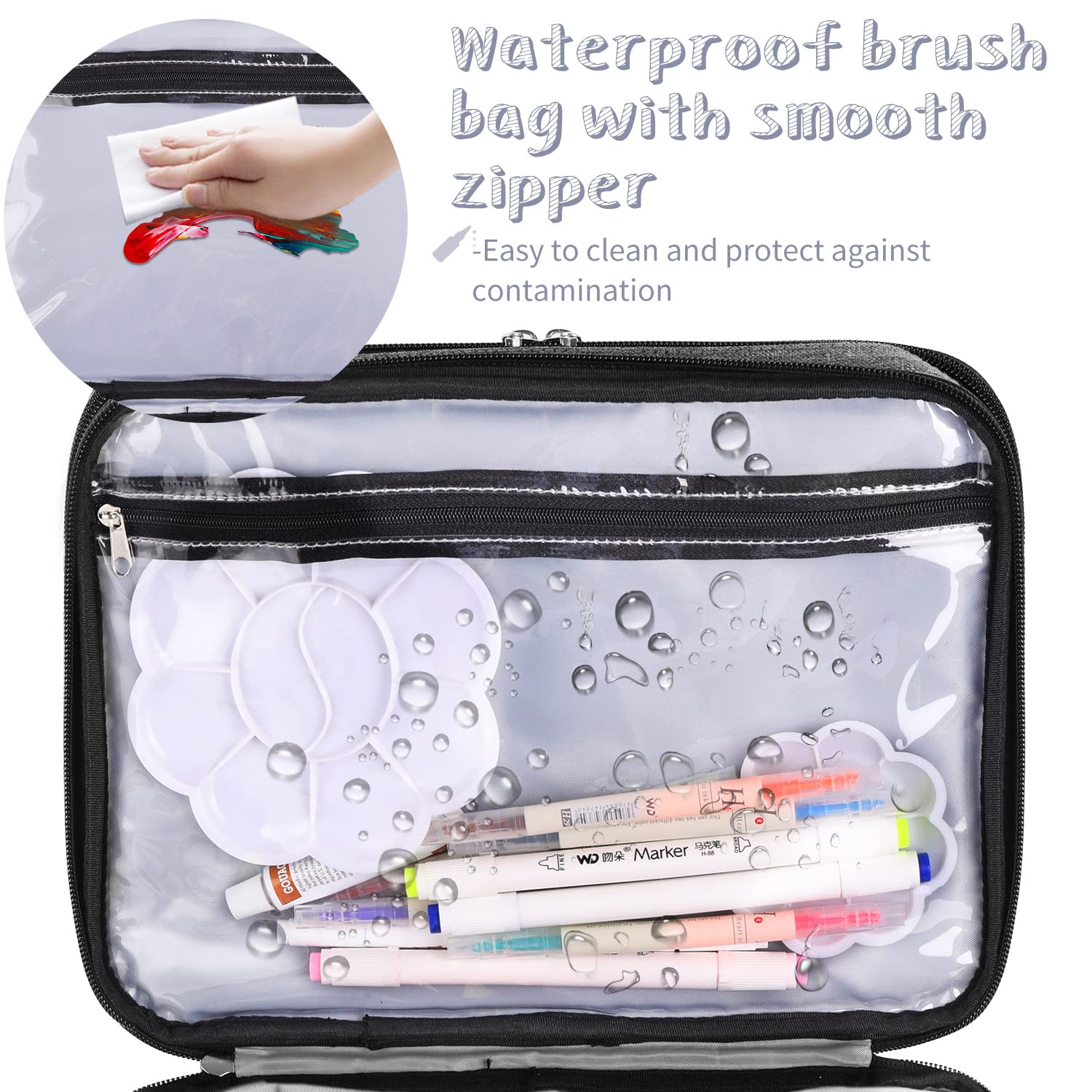 Yumt Paint Organizer Paint Brush Holder Acrylic Paint Storage Art & Craft Supply Storage Paint Bottle Organizer Professional Storage Display Organizer for Paintbrushes And Paint Tubes