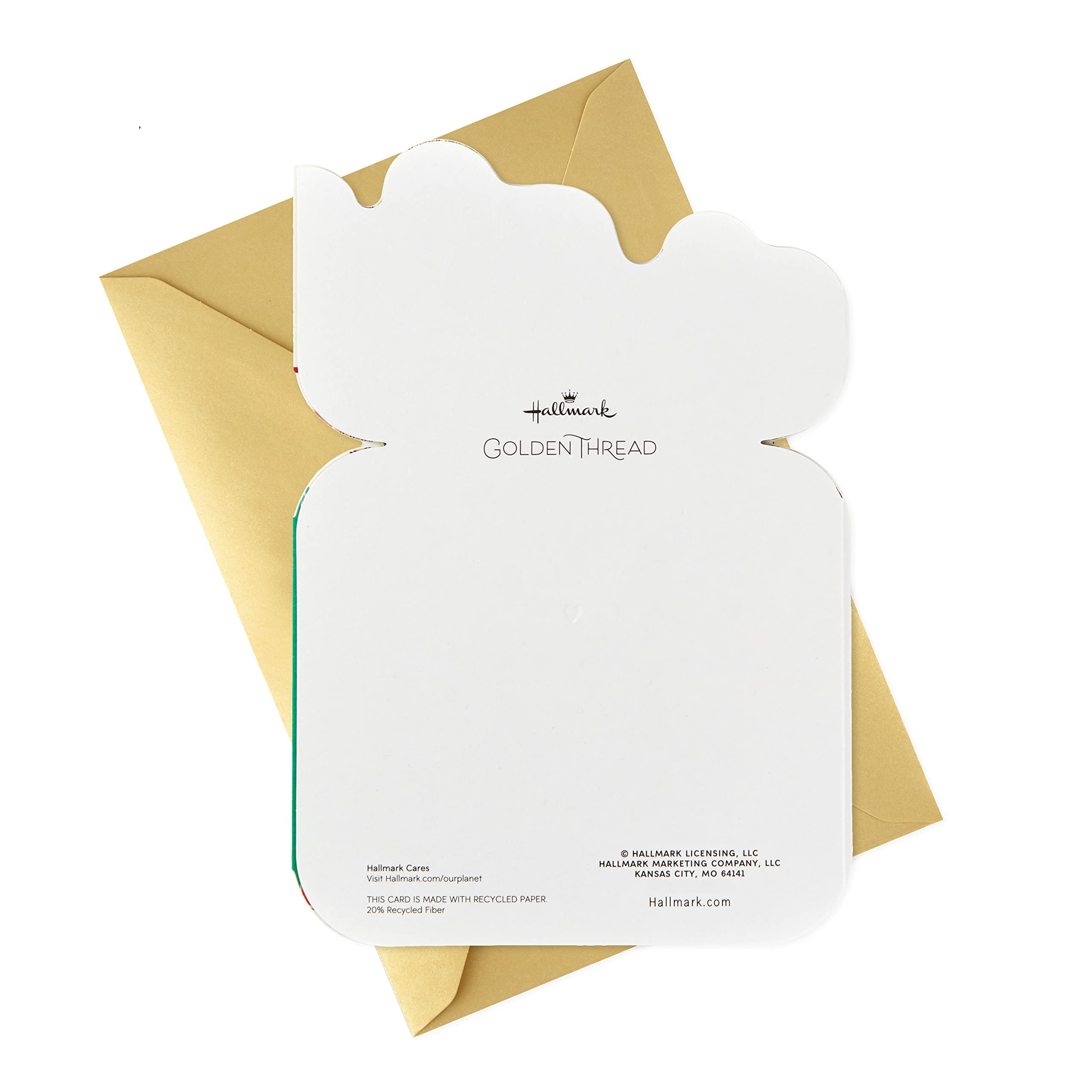 Hallmark Golden Thread Pack of 2 Baby Shower Cards (Elephants, Safari Animals) (899RZP1401)