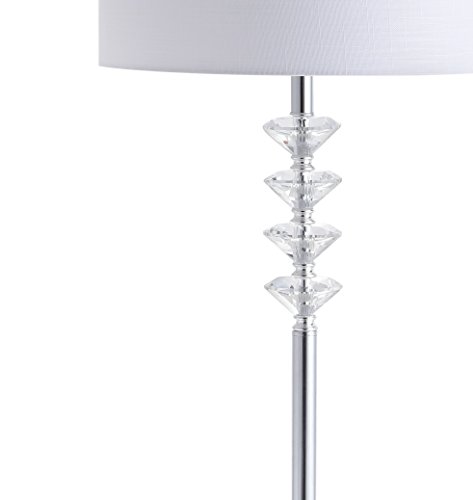 JONATHAN Y JYL1045A Mia 60.5" Crystal/Metal LED Floor Lamp Contemporary,Glam,Transitional for Bedrooms, Living Room, Office, Reading, Clear/Chrome