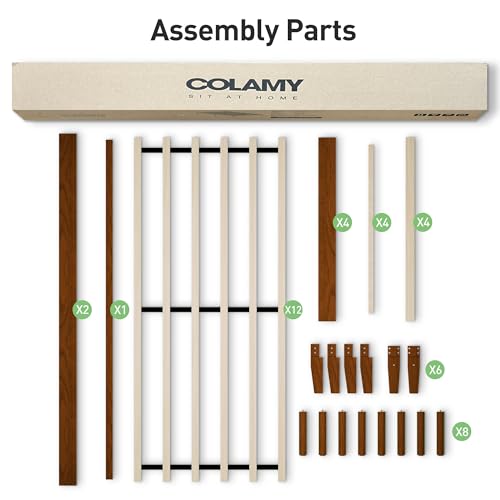COLAMY 12 Inch Wood Platform Bed Frame,Sturdy Queen Size Bed Frame with Wood Slat Support, No Box Spring Needed, Easy Assembly, Espresso