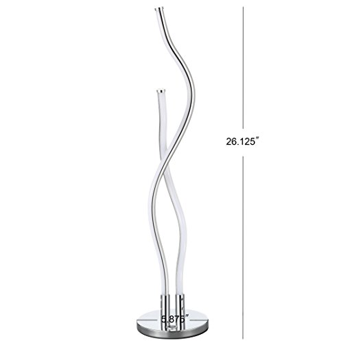 JONATHAN Y JYL7001A Cairo 26.25" LED Integrated Table Lamp Modern,Contemporary for Bedroom, Living Room, Office, College Dorm, Coffee Table, Bookcase, Chrome