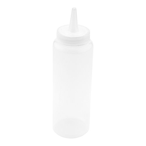 Restaurantware 8 Ounce Squeeze Bottle, 1 With Lid - Precison Dispensing Tip, Flexible, Clear Plastic Squeeze Bottle For Sauces, Spreads, Or Condiments