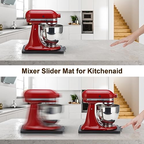 Coffee Maker Sliding Tray-Kitchen Appliance Rolling Tray Sliding Tray for Kitchenaid Mixer Under Cabinet Appliance Organizer Moving Slider (Steel, Long - 9"W x 14.5"D)