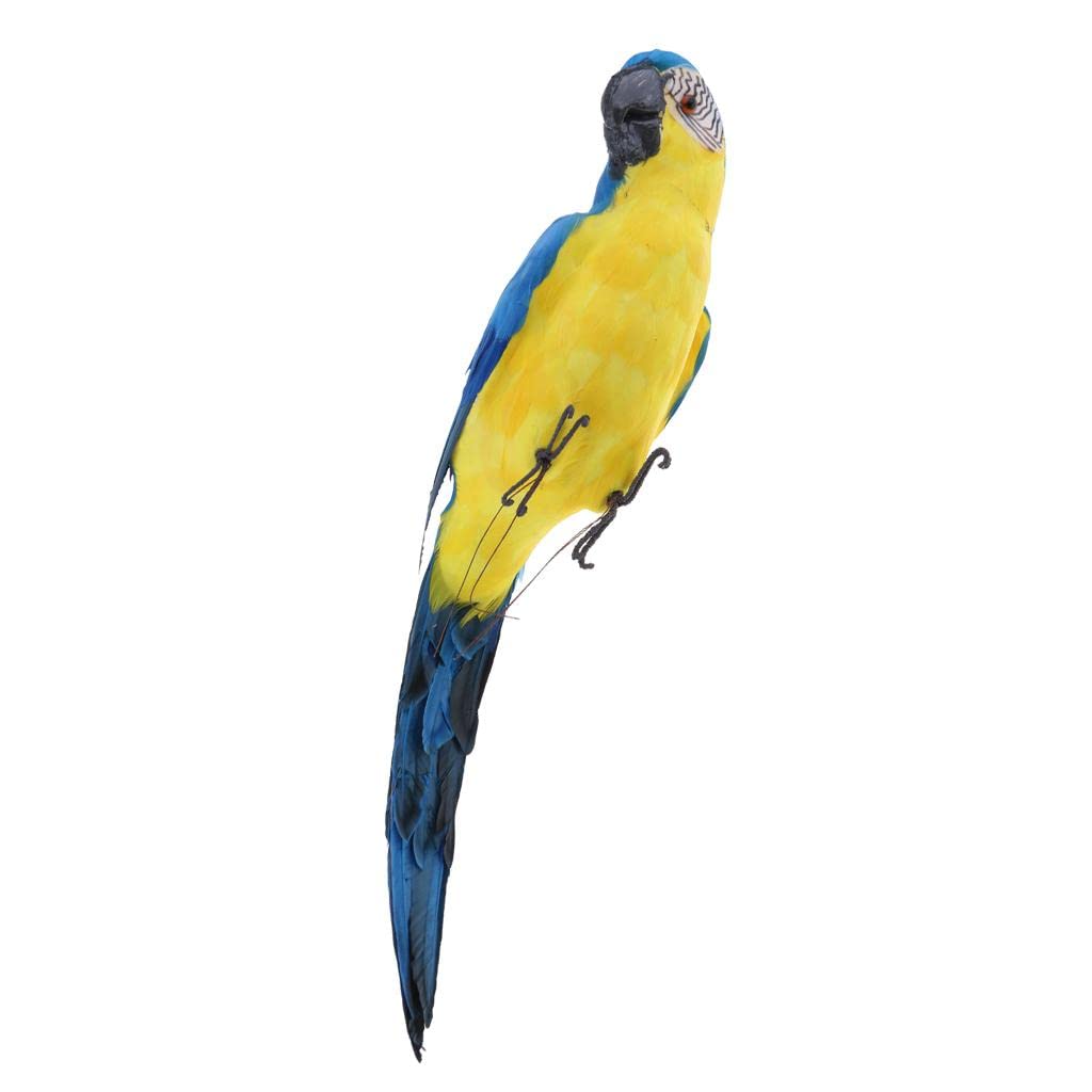 Homyl Fake Artificial Parrot Feathered Bird Budgie Garden Home Decoration - Blue