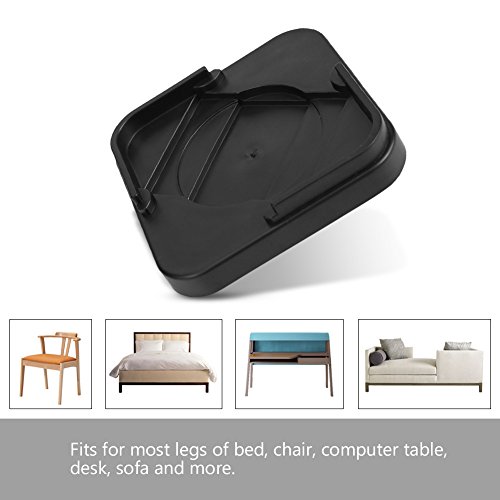 JEOZBM Bed Risers, 8PCS Nonslip Stackable Furniture Risers, Heavy Duty Furniture Risers Blocks for Sofa Table Couch Chair Bed (8.5-Black)