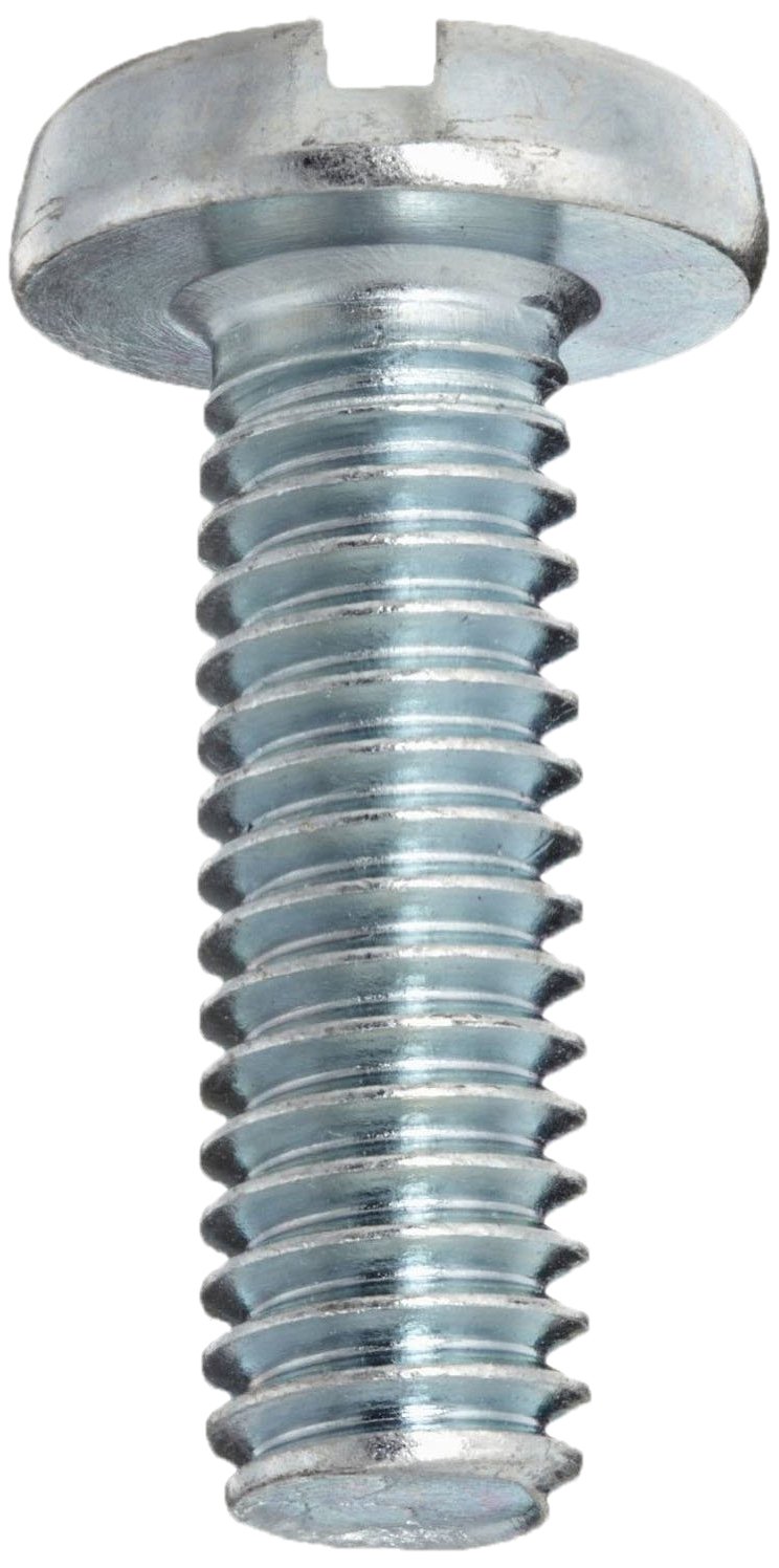 Small Parts Steel Steel Pan Head Machine Screw, Zinc Plated, Meets ASME B18.6.3, Slotted Drive, #4-40 Thread Size, 7/16" Length, Fully Threaded, Imported (Pack of 100)