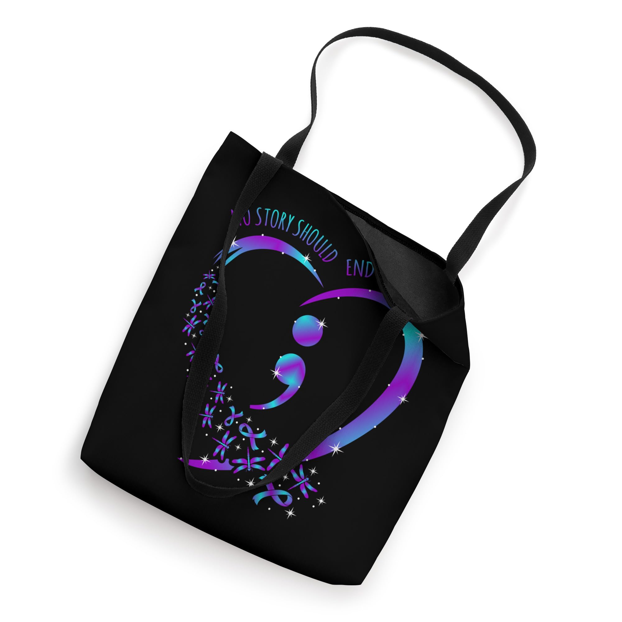 No Story Should End Happy Suicide Awareness Support Graphic Tote Bag